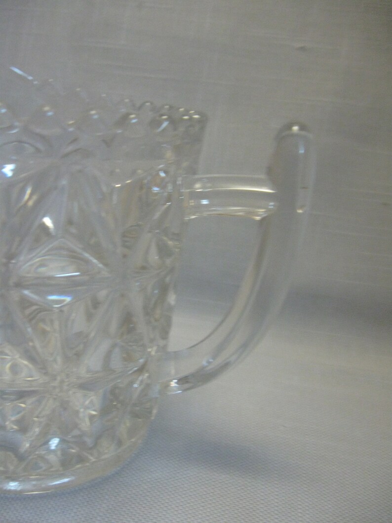 Glass Creamer Personal Pitcher Mt Vernon Crisscross Diamonds - Etsy