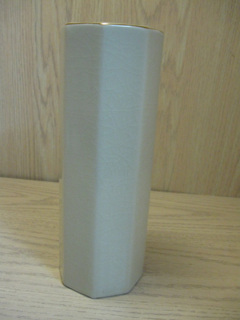 Oriental Octagon Vase Crinkle Look Deep Blue White Orange - Etsy