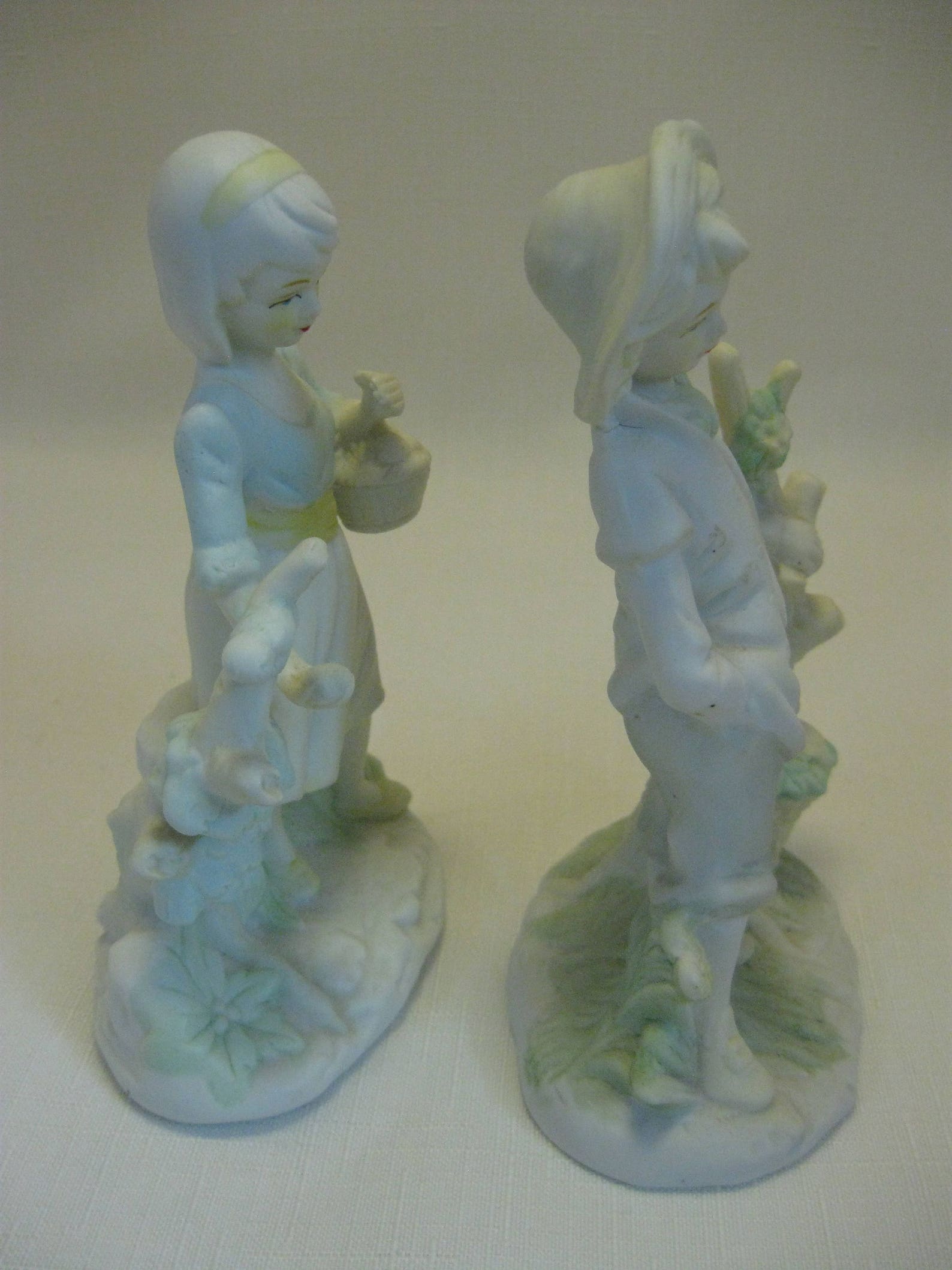 Porcelain Bisque Figurines Statues Pair Boy & Girl Standing | Etsy