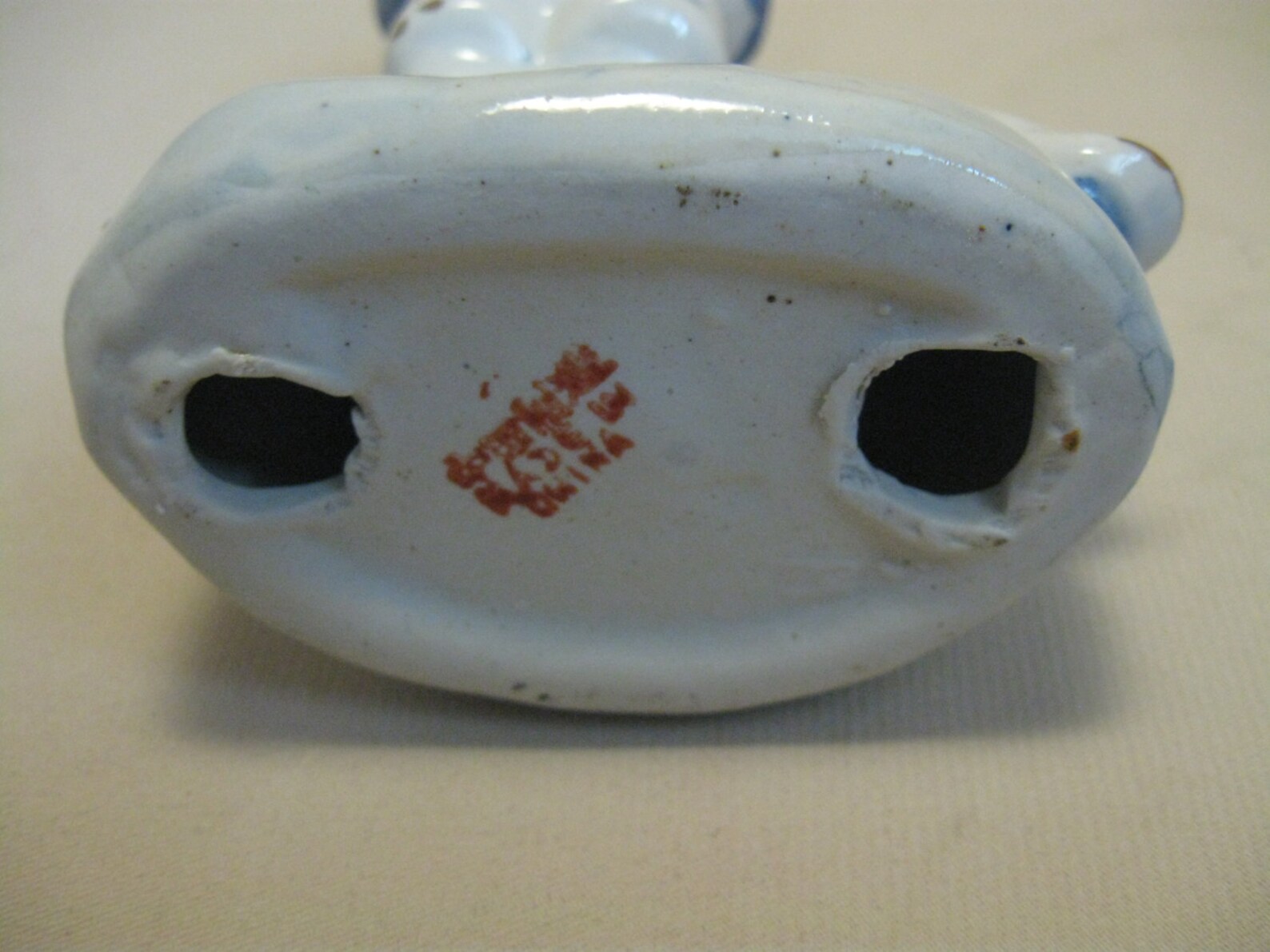 Blue Deft Style Boy With Duck Blue White Gold Details Figurine | Etsy