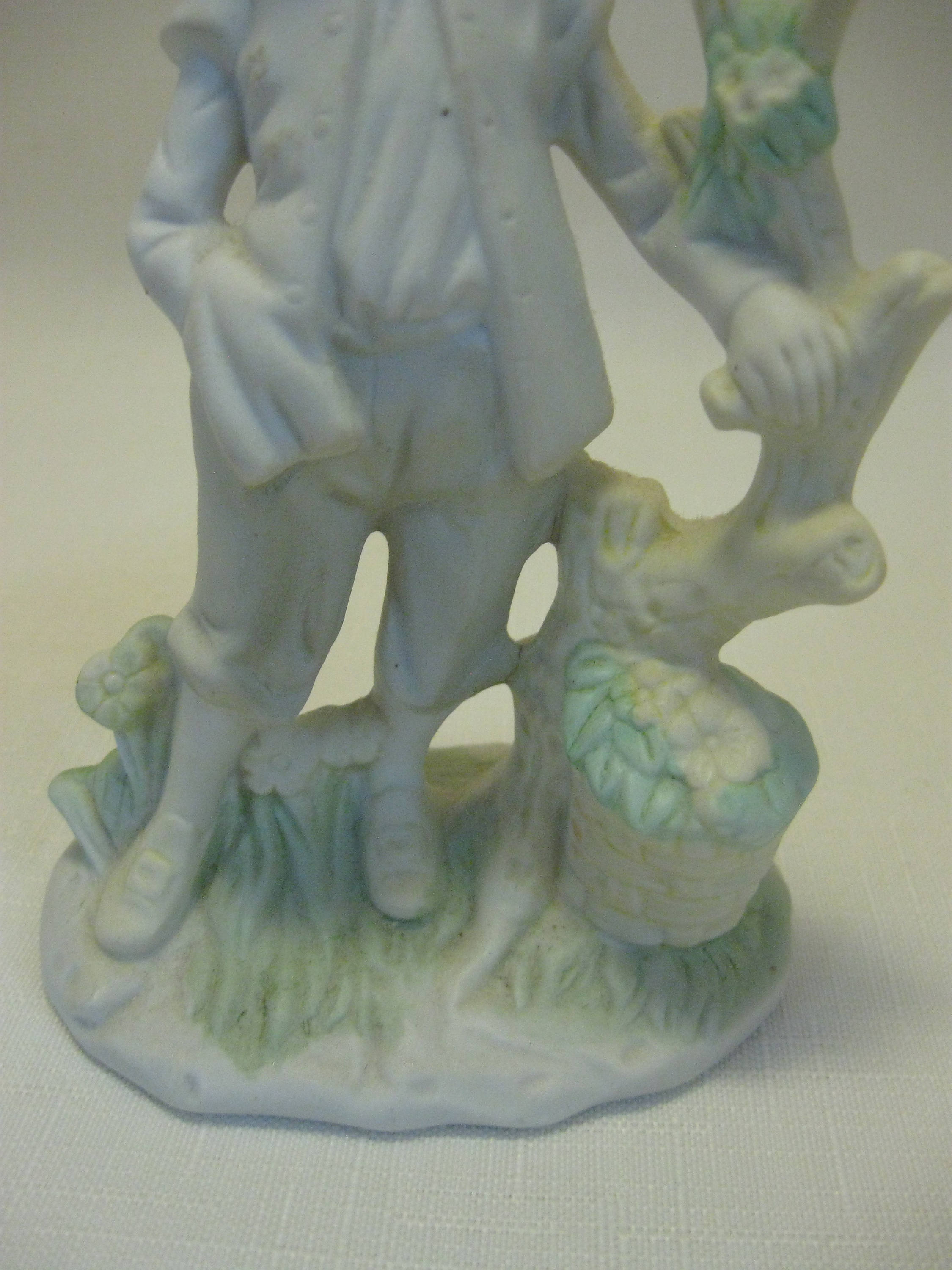 Porcelain Bisque Figurines Statues Pair Boy & Girl Standing | Etsy