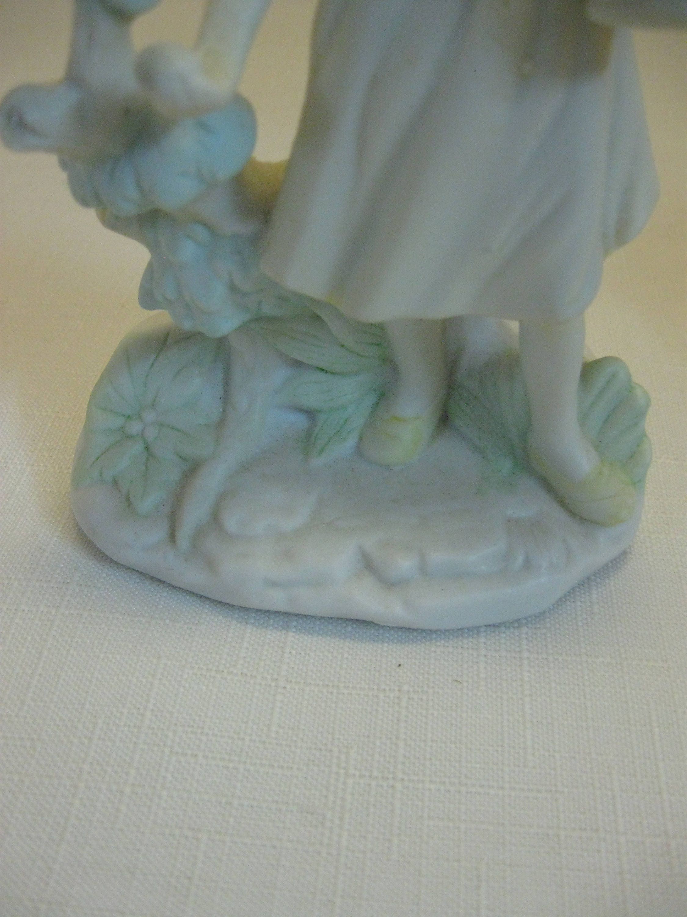 Porcelain Bisque Figurines Statues Pair Boy & Girl Standing | Etsy