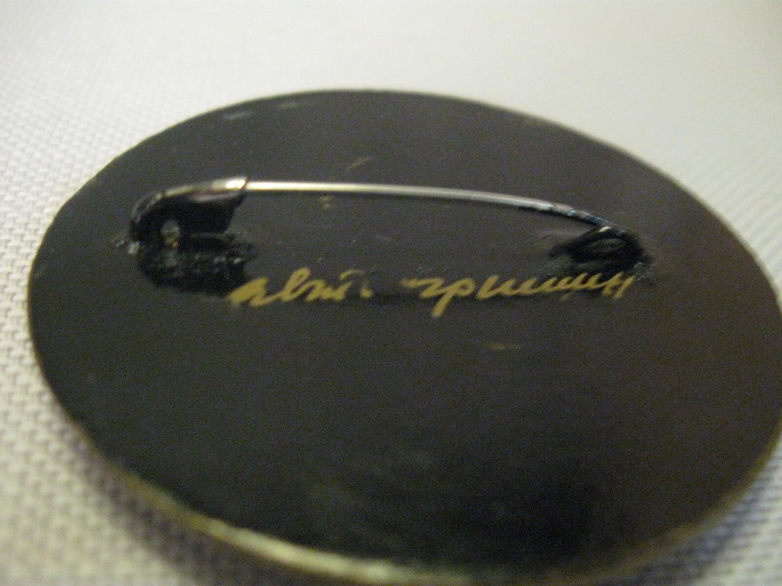 Brooch Pin Russian Lacquered Black Back Ground With Hand - Etsy