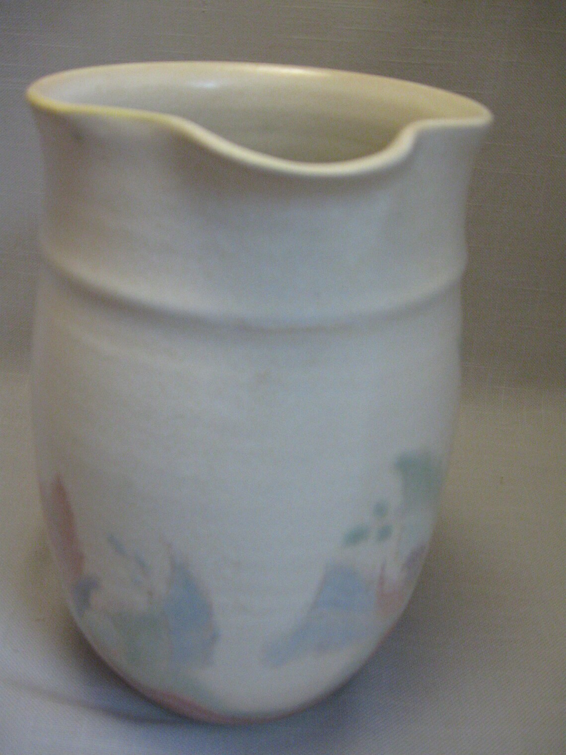 Pitcher 8 Large Stoneware Pottery Jan Lord Pink Blue | Etsy