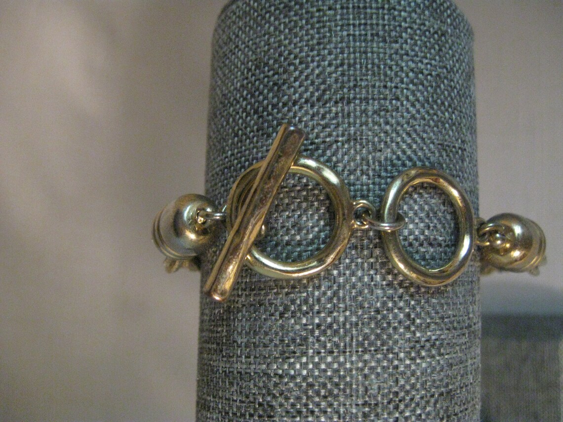 Bracelet Gold Tone Multi Chains 18 Strands Toggle Clasp 8 3/4 Inches in ...