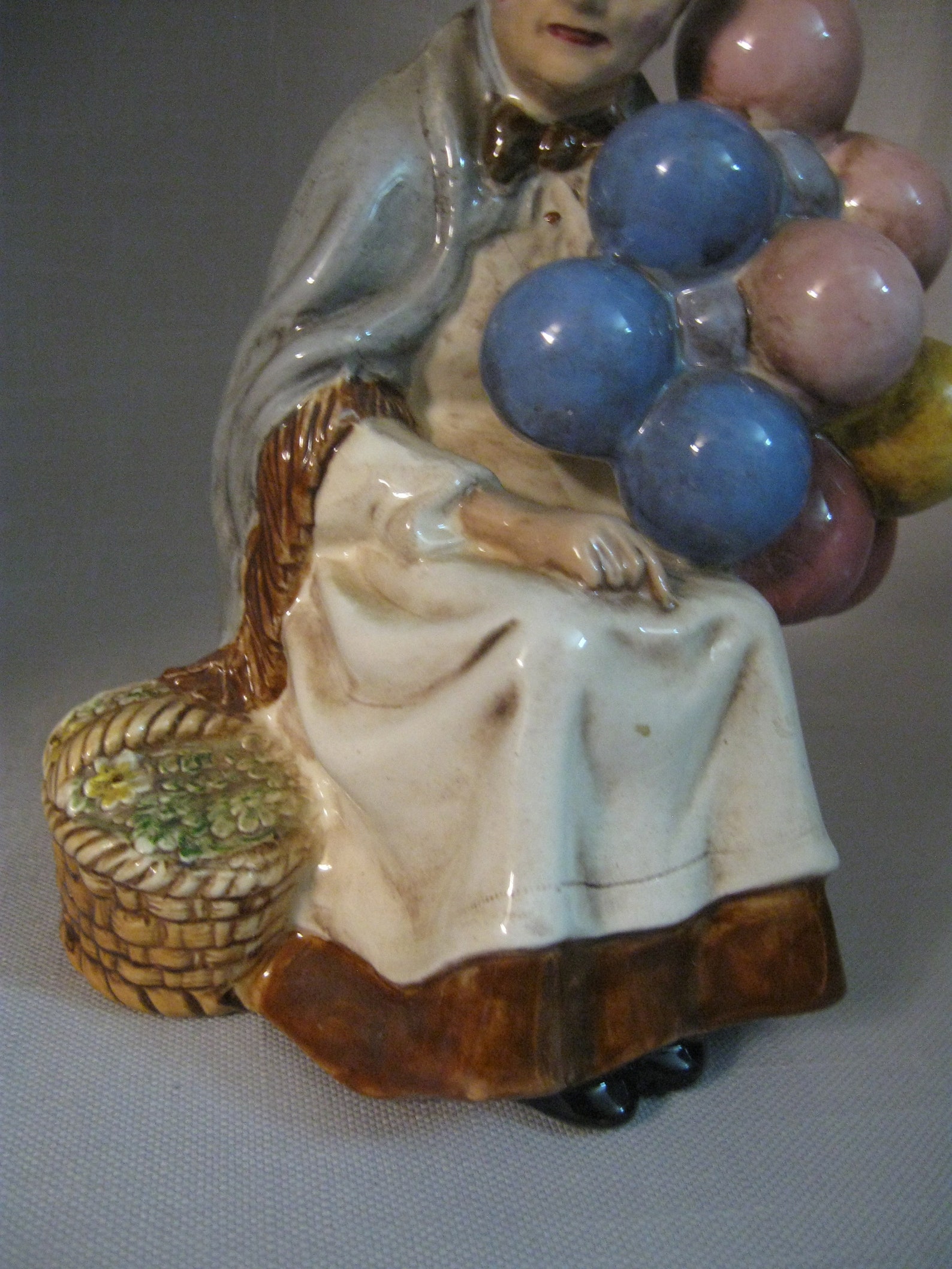 Lady Figurine Ceramic the Old Balloon Seller Pink Blue Gold - Etsy