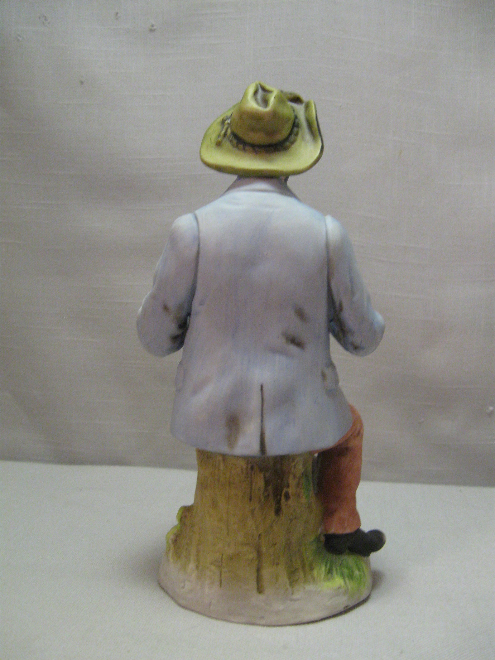 Figurine Bisque Porcelain Farm Man Pipe in One Hand Shovel in - Etsy