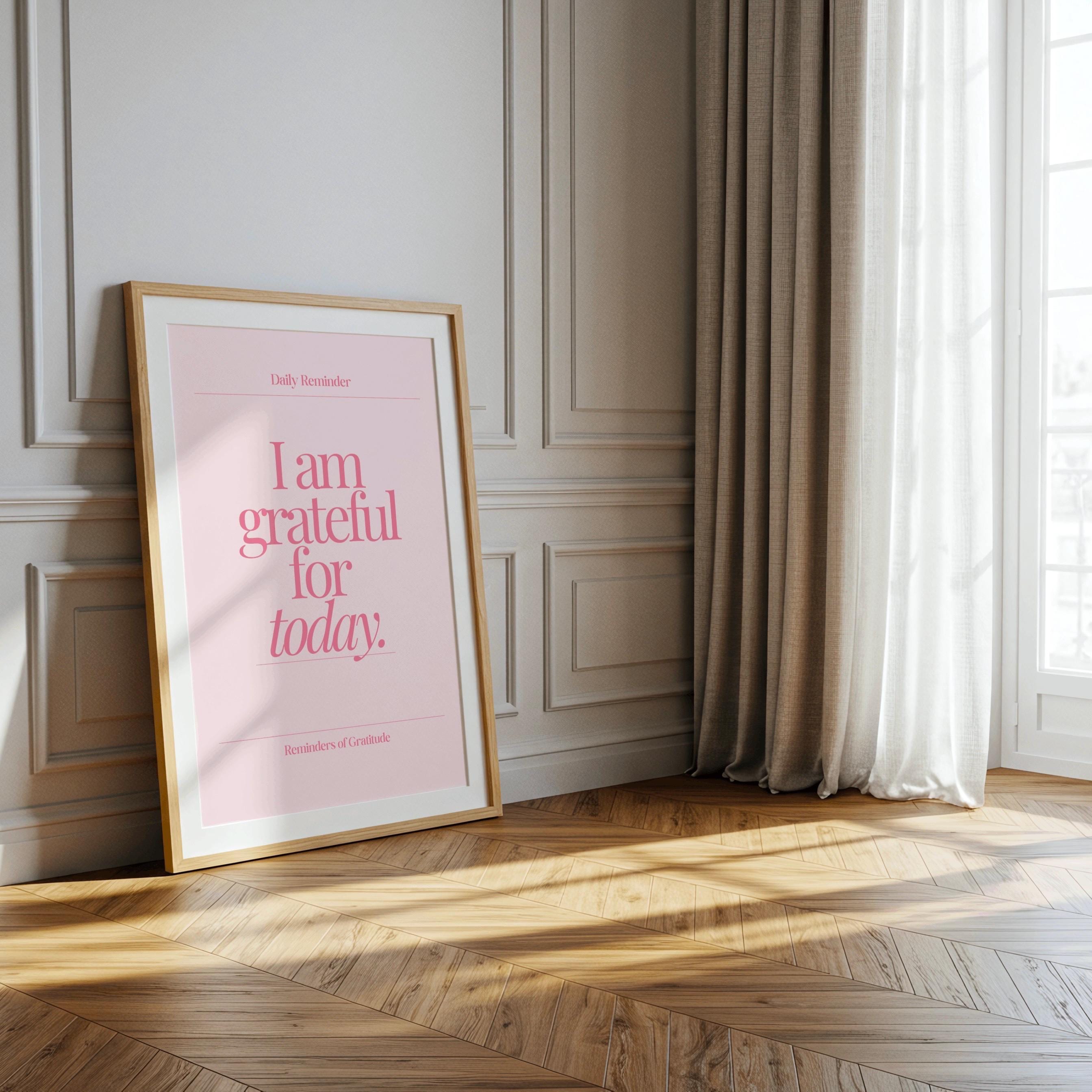 Pink Daily Affirmation Wall Art Set of 3 | Positive Quote Prints | Self ...