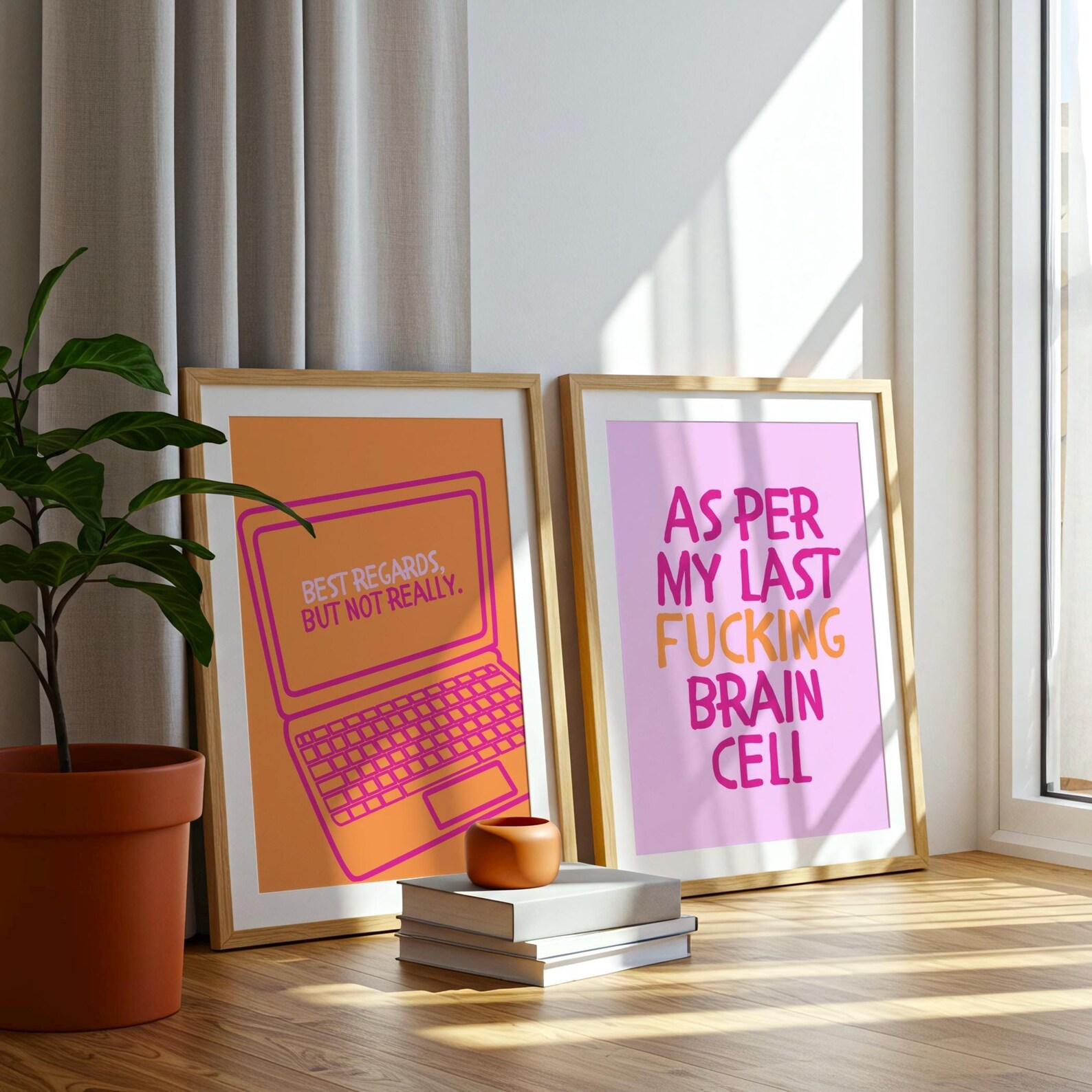 Funny WFH Quote Prints - Home Office Wall Art (digital Download) - Etsy