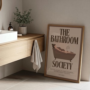 Bathroom Wall Art Set, the Bathroom Society Print, Nice Bum Poster ...