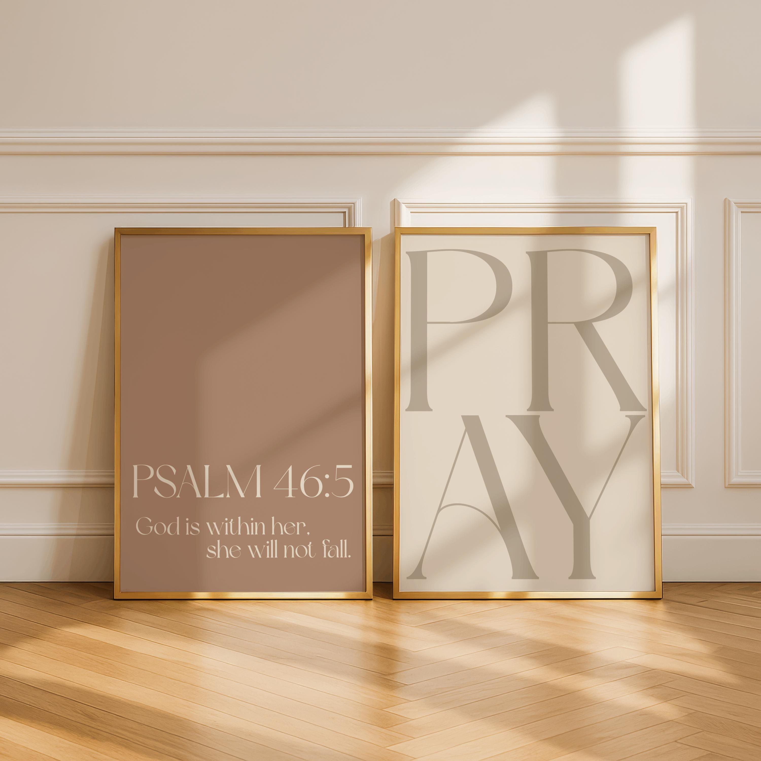 Neutral Christian Wall Art Set of 3 Prints | Bible Verse Printable ...
