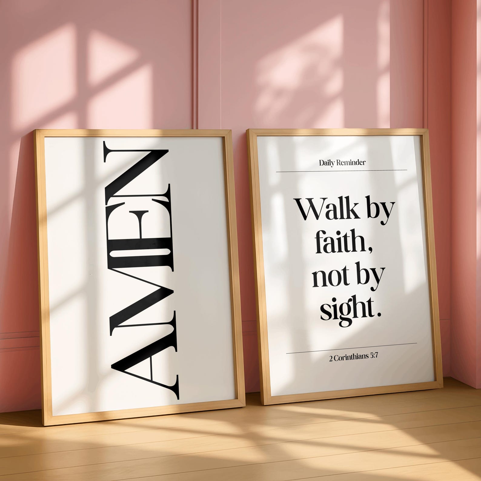 Daily Reminder Scripture Wall Art Set | Christian Bible Verse Prints ...