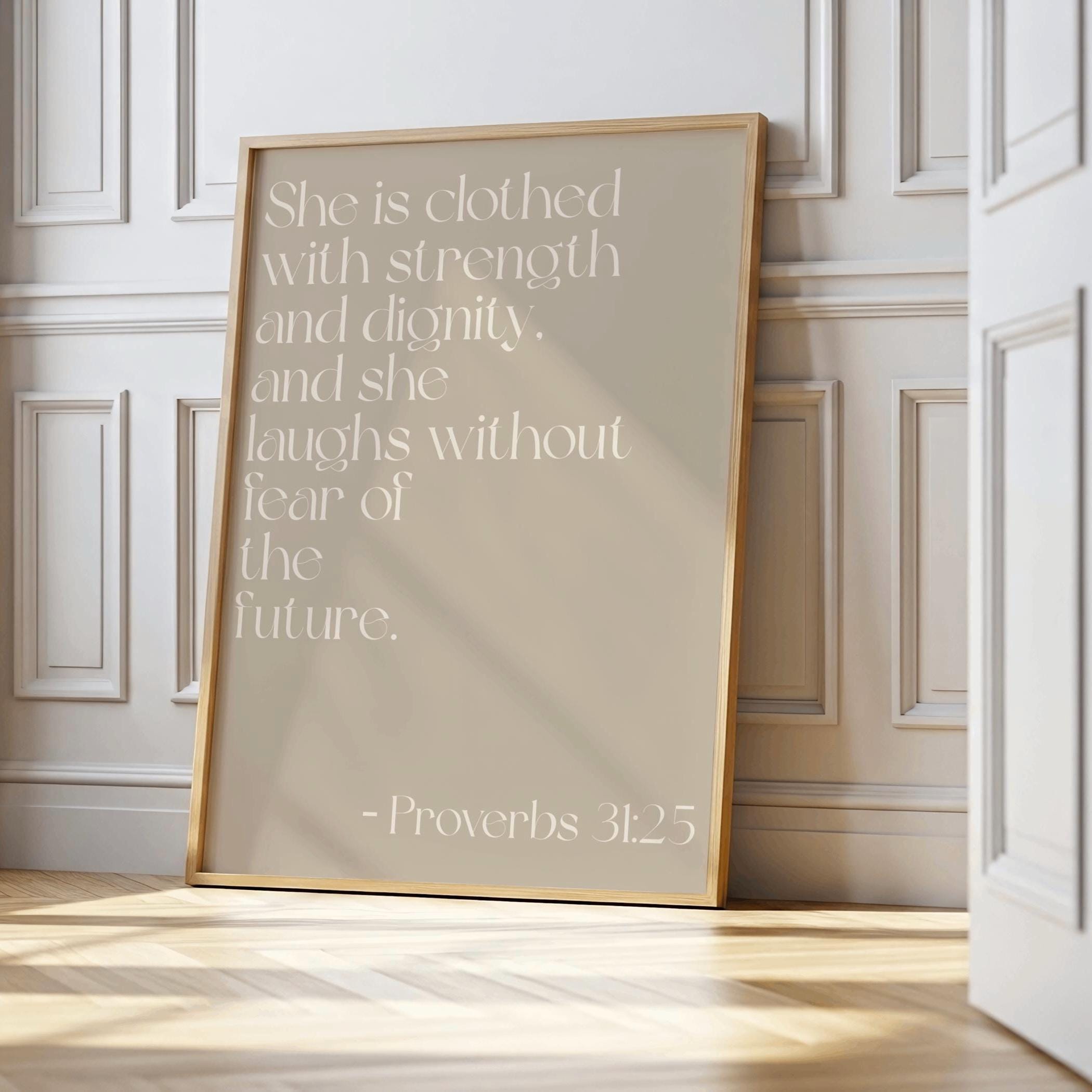 Neutral Christian Wall Art Set of 3 Prints | Bible Verse Printable ...