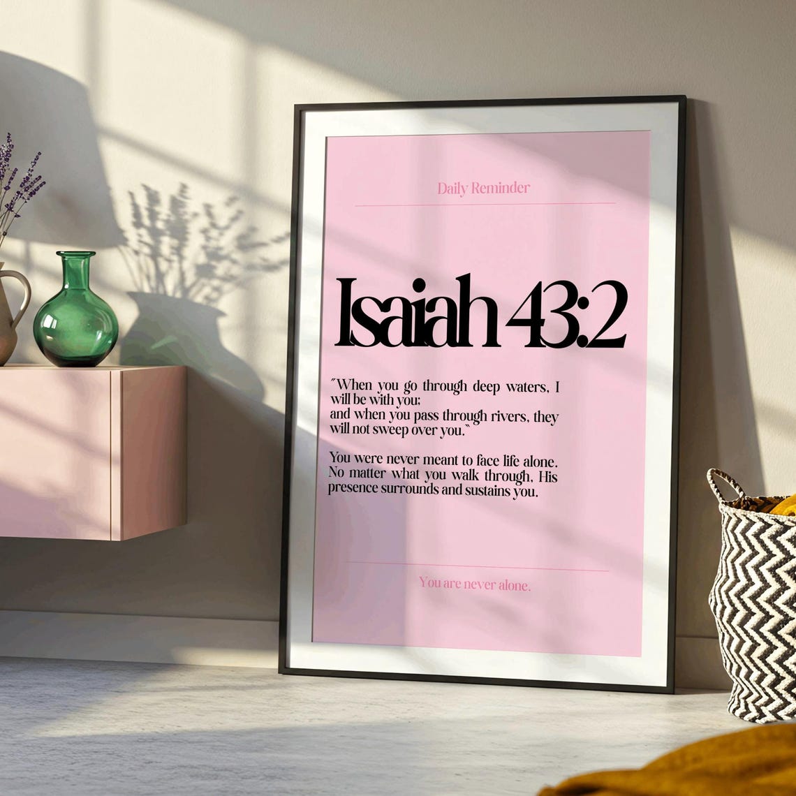 Daily Reminder Scripture Wall Art Set | Christian Bible Verse Prints ...
