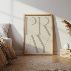 Neutral Christian Wall Art Set of 3 Prints | Bible Verse Printable ...