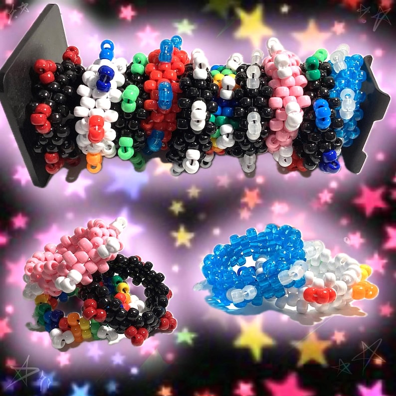 Kandi Spiked Cuffs!! (glow in the Dark, UV Color Change) - Etsy