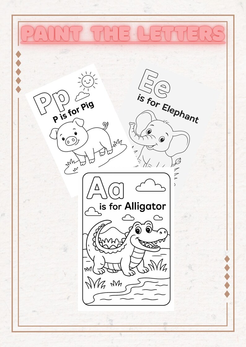 ABC Animal Coloring & Learning Book for Kids – Fun Educational ...