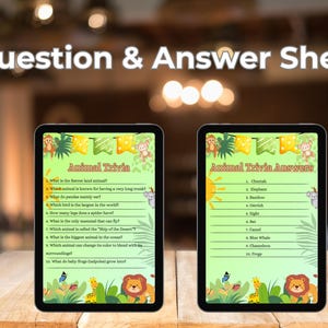 Kids Trivia Cards 50 Printable Questions & Answers Fun Educational Quiz ...