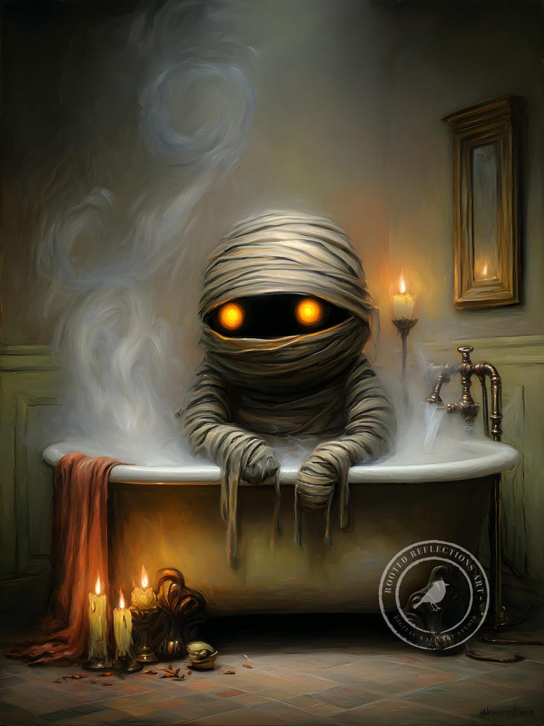 Cottagecore Mummy Art Print: Spooky Halloween Decor (digital Download ...