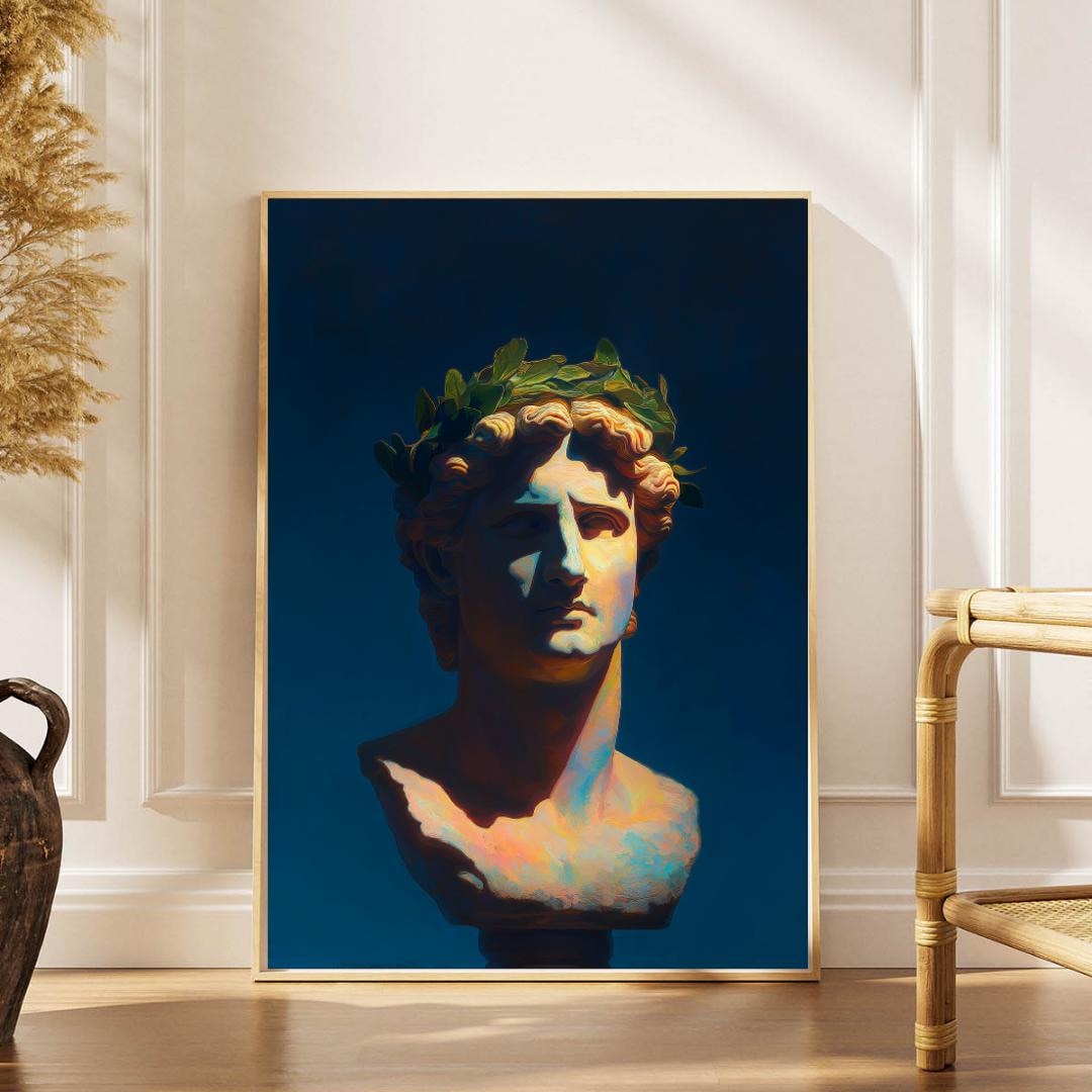 David Bust Wall Art – Greek Roman Statue Poster, Neoclassical Decor - Etsy