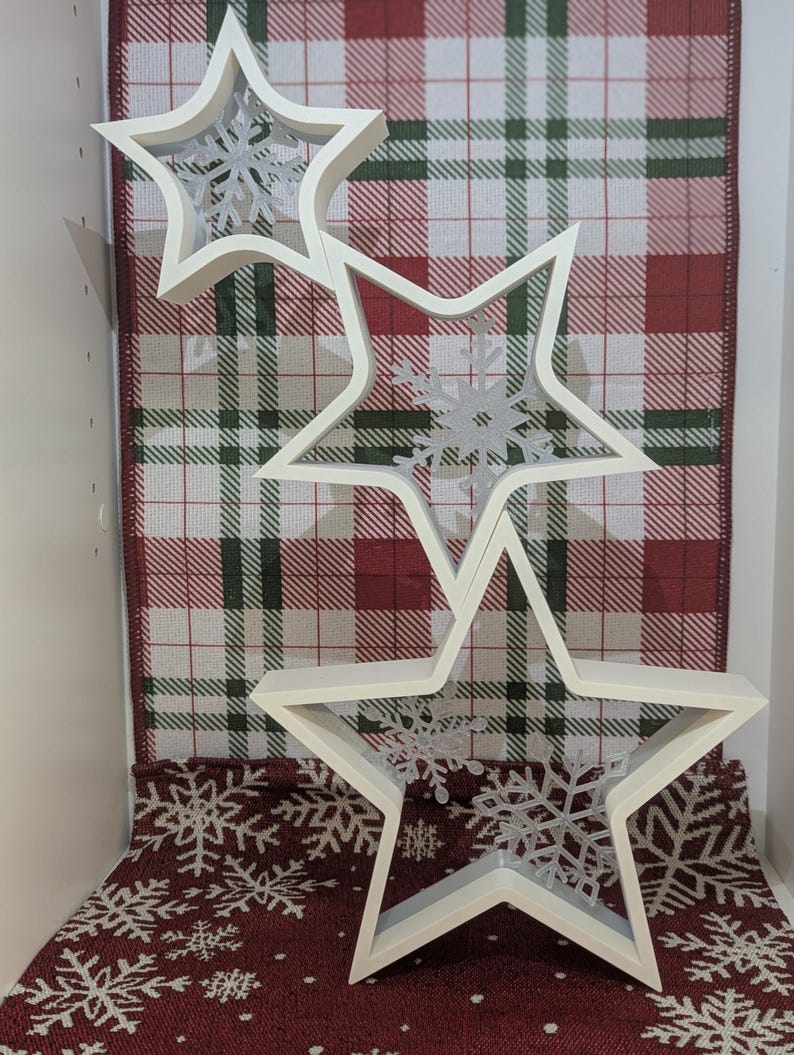 3 Teir Stackable/collapsible Star Christmas Decorations, Easy Storage ...