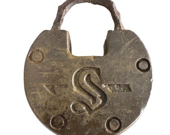 Vintage Slaymaker Brass Padlock – Round Body Warded Lock – Antique ...
