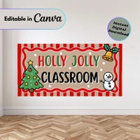 Christmas Banner, PRINTABLE, DIY, Santa Banner, Merry Christmas Banner ...