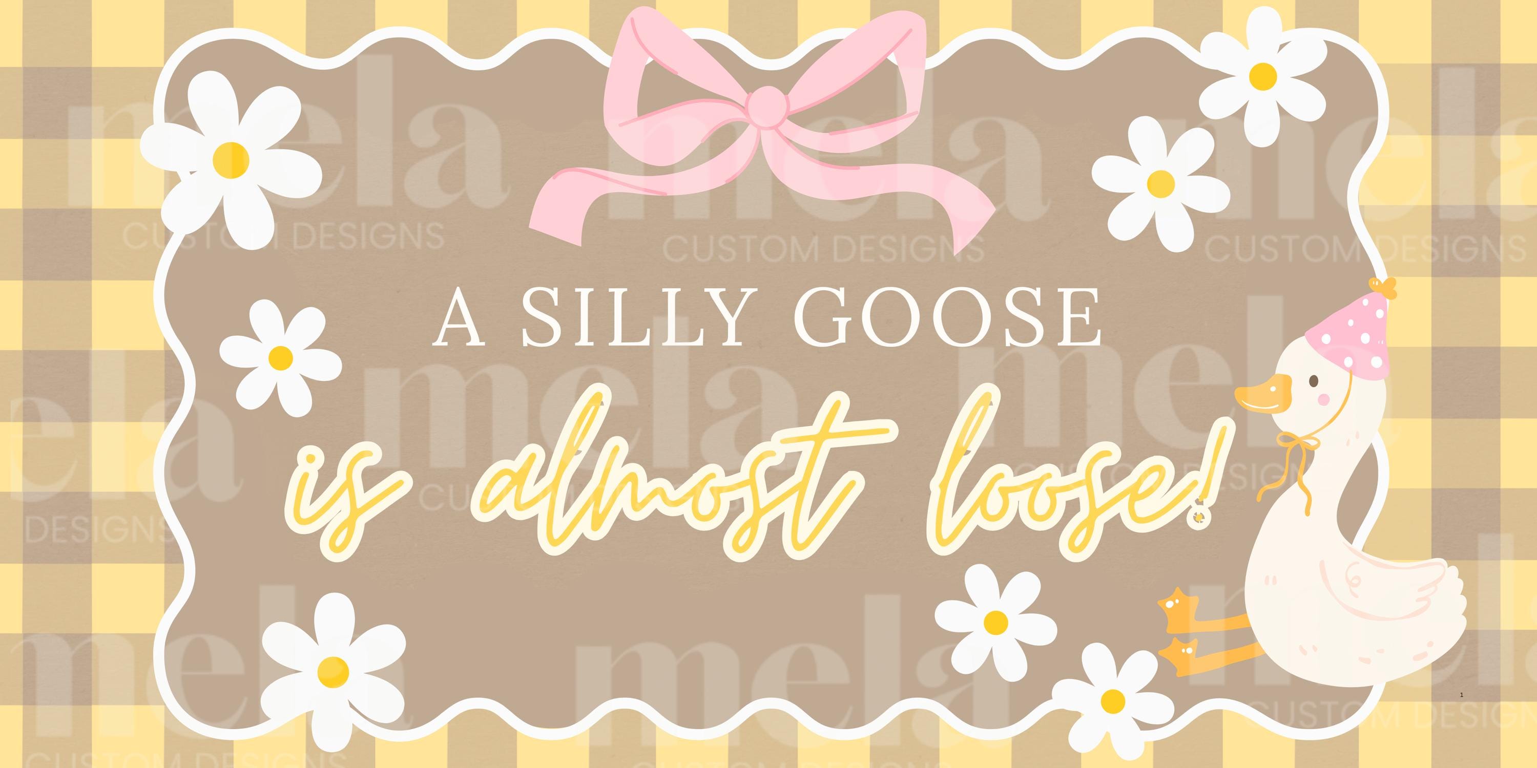 Silly Goose Baby Shower Banner: Editable DIY Template (canva Digital ...