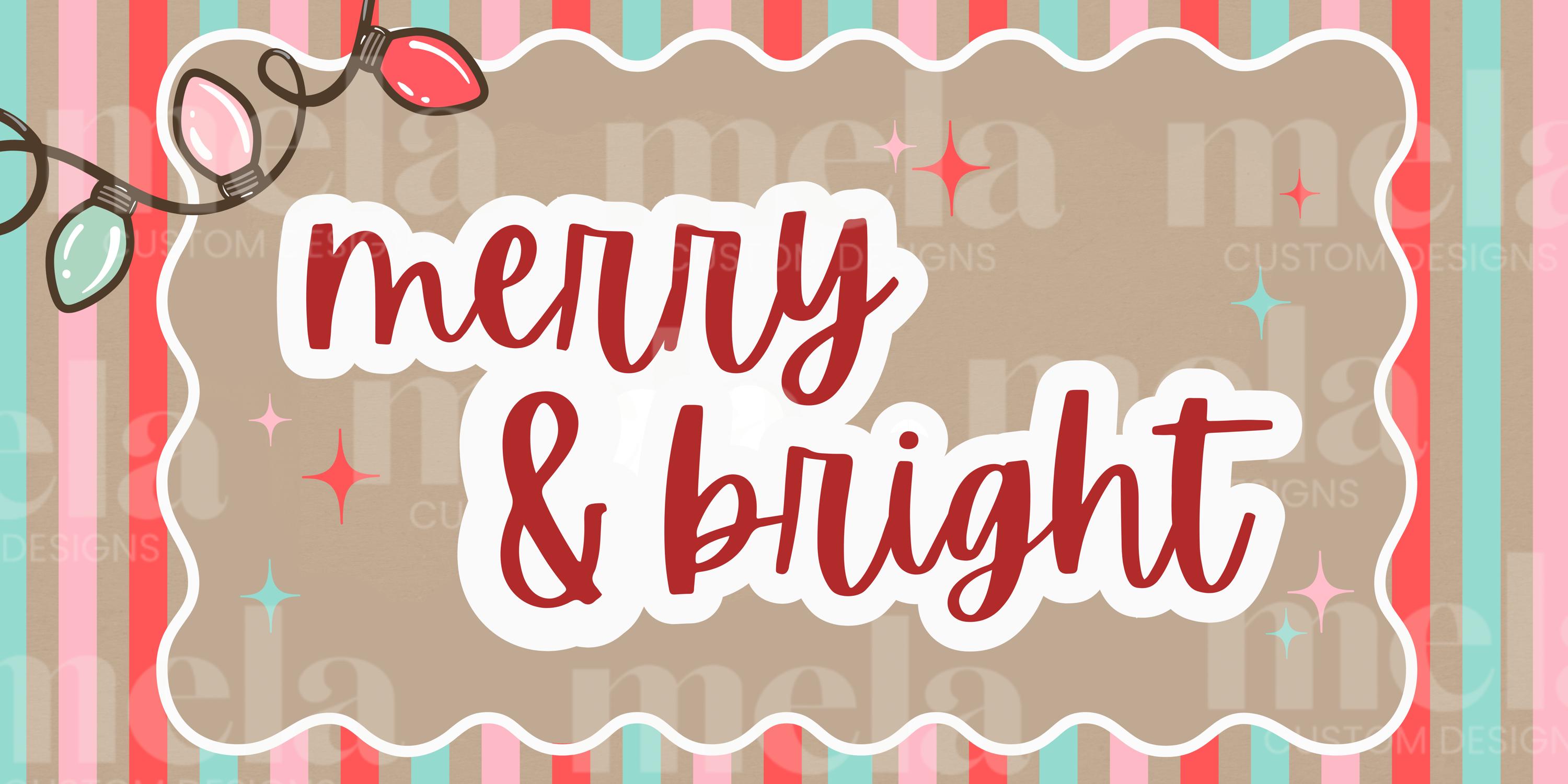 Merry & Bright Christmas Banner | Editable Template (digital Download ...