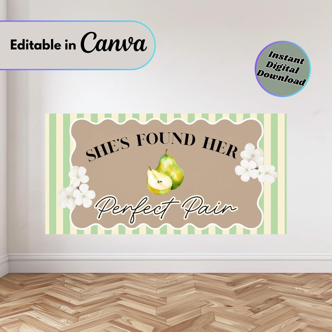 She’s Found Her Pair Banner Template | Engagement, Bachelorette Party ...