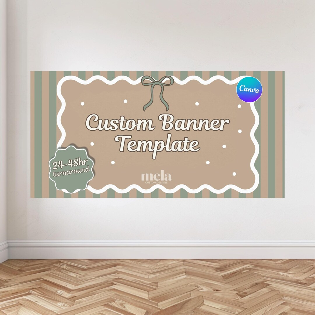 Custom Banner Template | Personalized Digital Design | Digital Download ...
