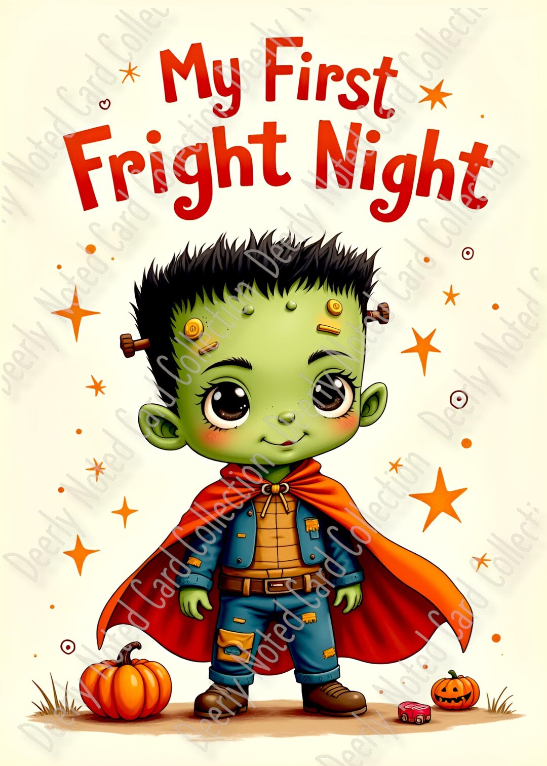 Baby's First Halloween Card: Laminated Keepsake Card in A2 & A7 Sizes ...