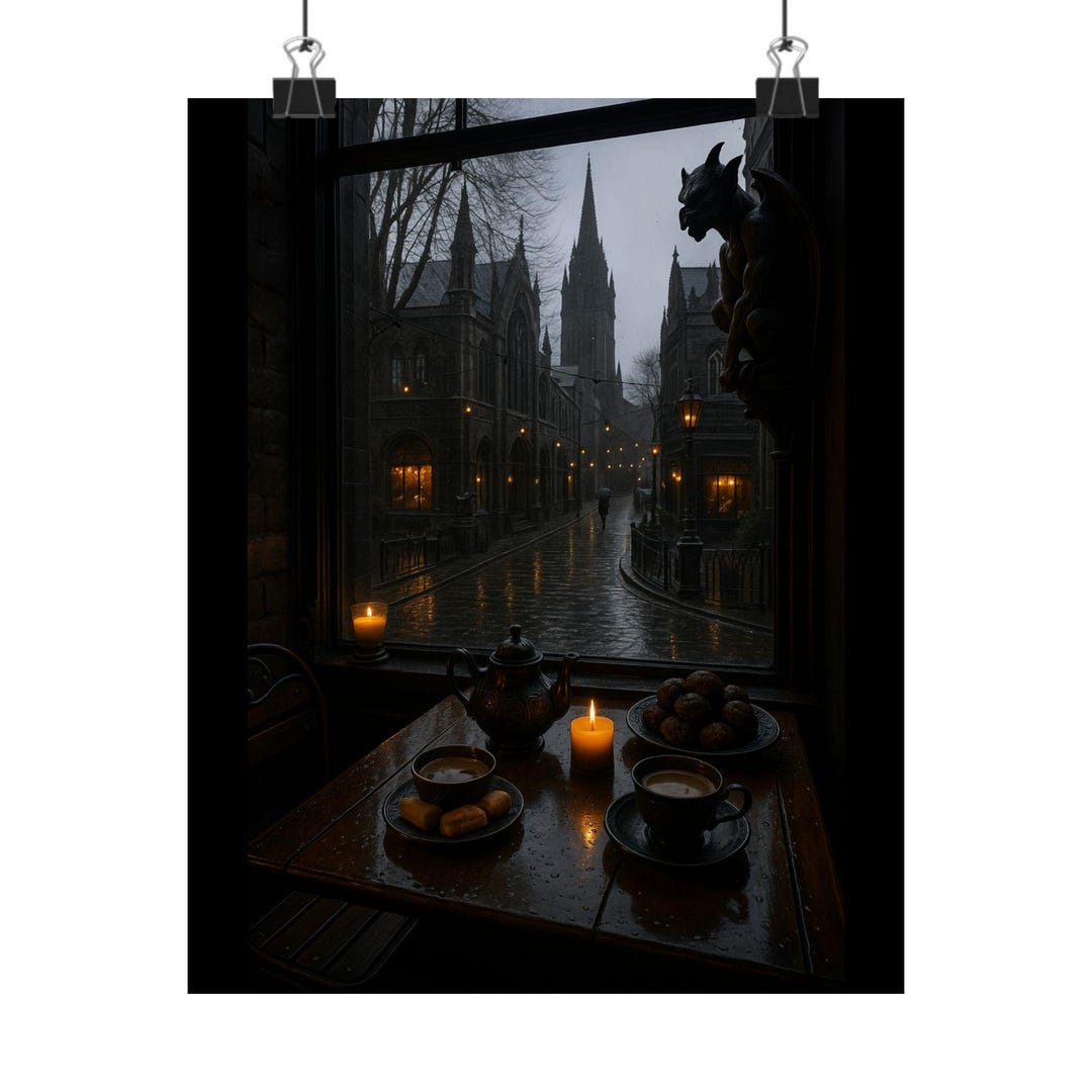 Gothic Charm Matte Vertical Posters, Cozy Home Decor, Wall Art for Dark ...