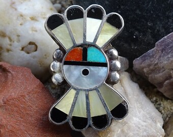 Zuni Sun Face Ring - Etsy