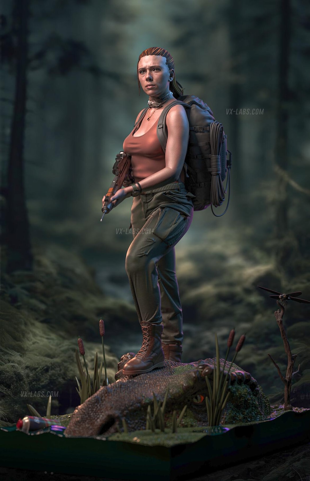 Zora Bennett Jurassic World Rebirth 3d Printed Figure, Unpainted Echos ...
