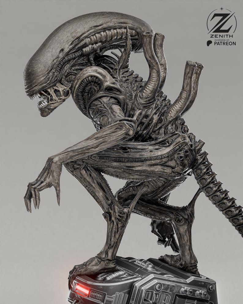 Alien Xenomorph – Unpainted Alien Franchise Monster Figure - Etsy