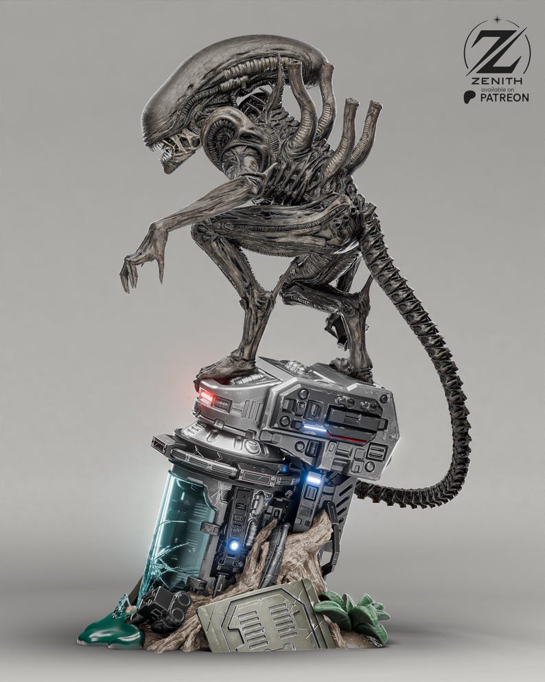 Alien Xenomorph – Unpainted Alien Franchise Monster Figure - Etsy