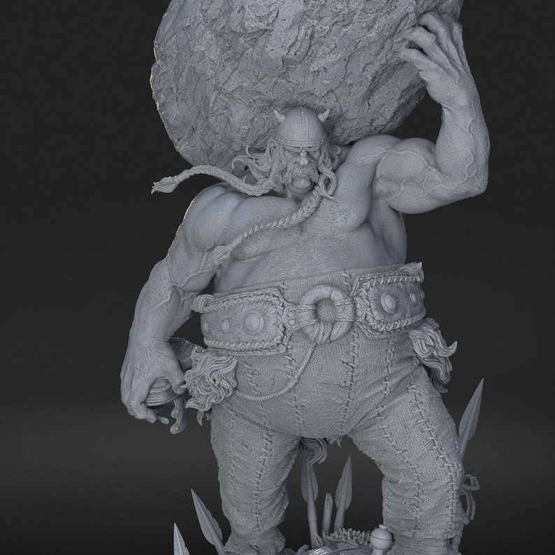 Obelix 3D Printed Figure, Asterix & Obelix Collectible Statue ...