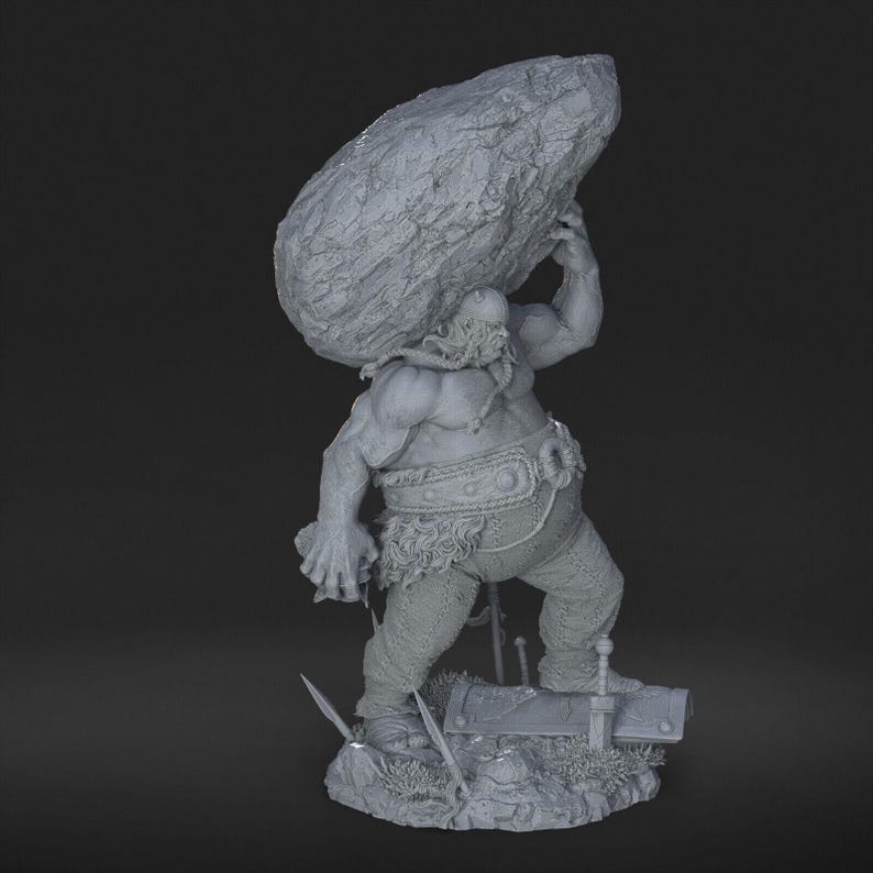 Obelix 3D Printed Figure, Asterix & Obelix Collectible Statue ...