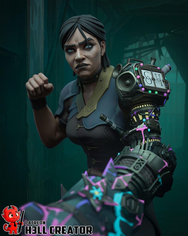 Sevika Arcane 3D Printed Figure, Unpainted Zaun Enforcer Model Kit - Etsy