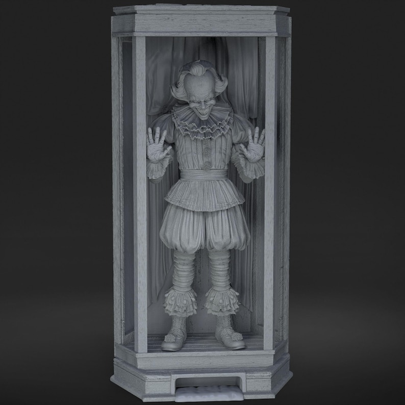 Pennywise 3D Printed Figure, Unpainted Stephen King Horror Icon Model ...