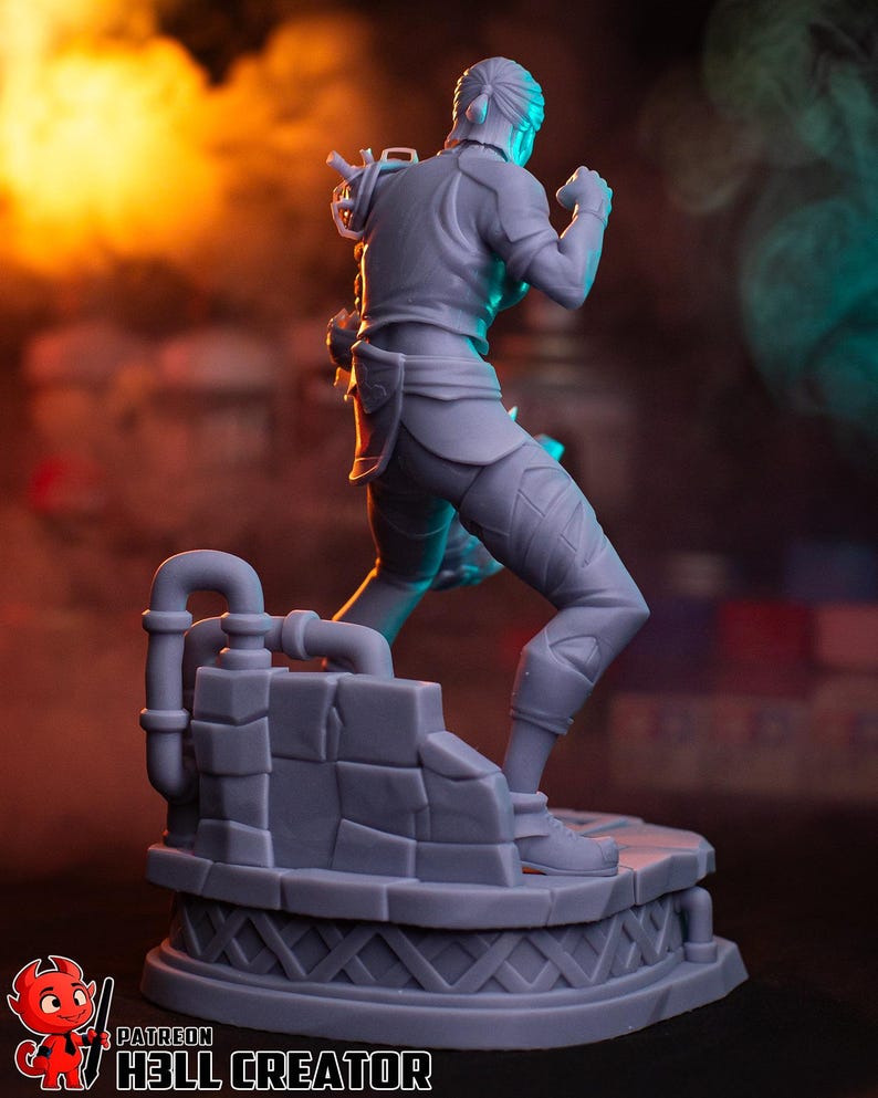Sevika Arcane 3D Printed Figure, Unpainted Zaun Enforcer Model Kit - Etsy