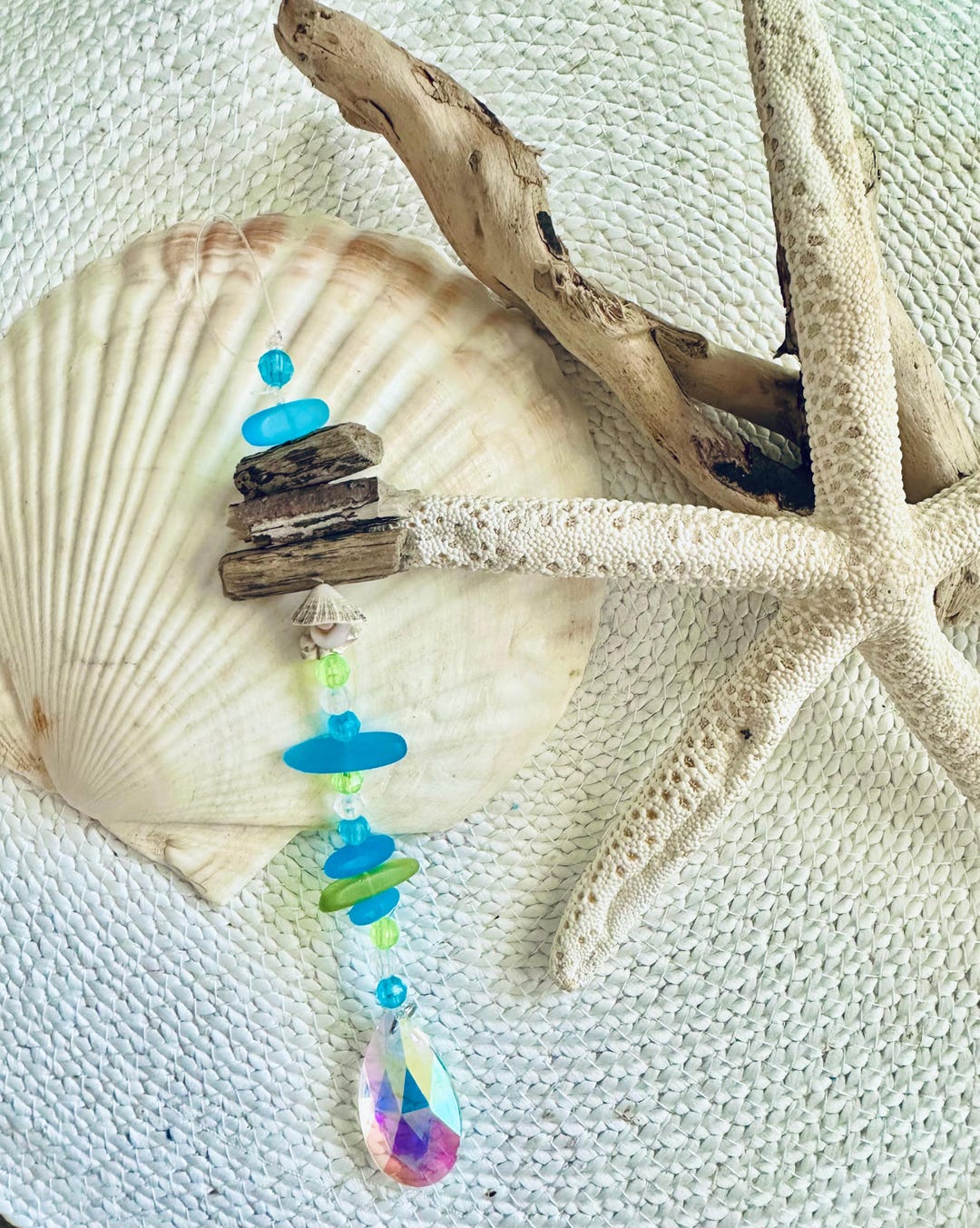 Crystal Beach Sun Catcher: Driftwood and Shells - Etsy