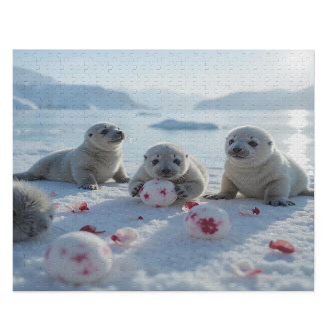 Winter Seal Puzzles for Families, Cute Animal Gifts, Cozy Home Decor ...
