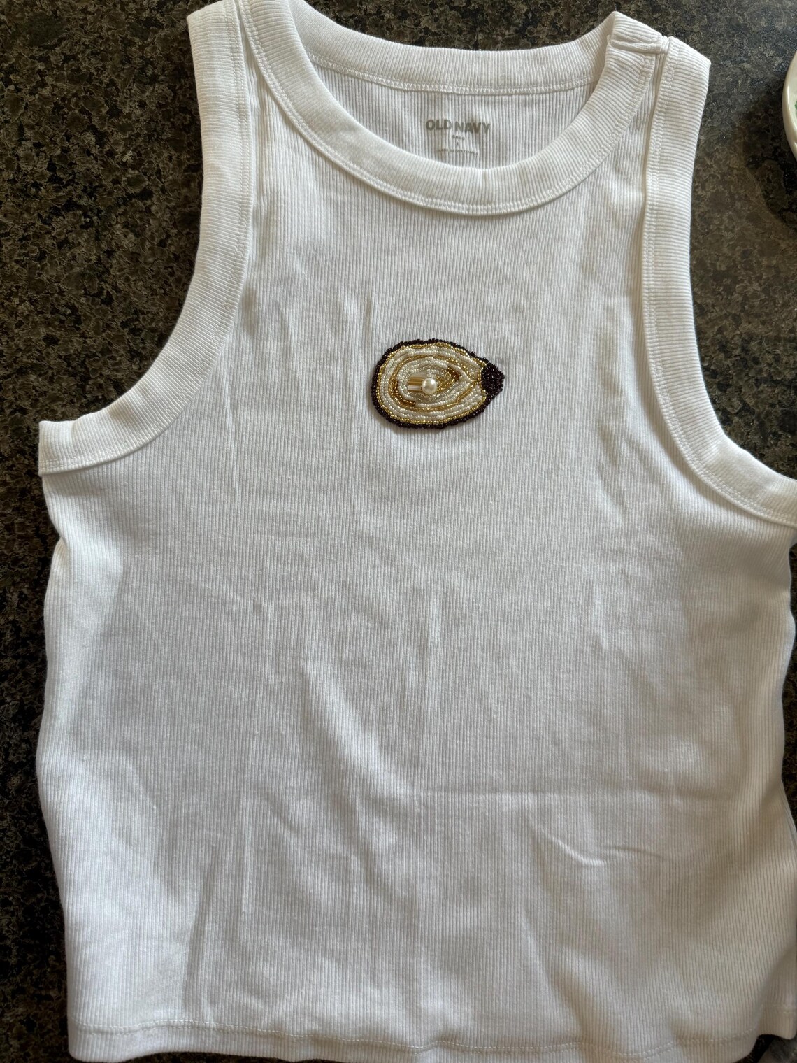 Oyster Beaded Embroidered Tank Top - Etsy