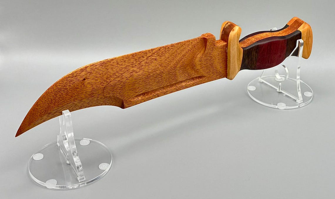 Handmade Exotic Wooden Knife for Display | Gift for Husband | Ren Faire ...