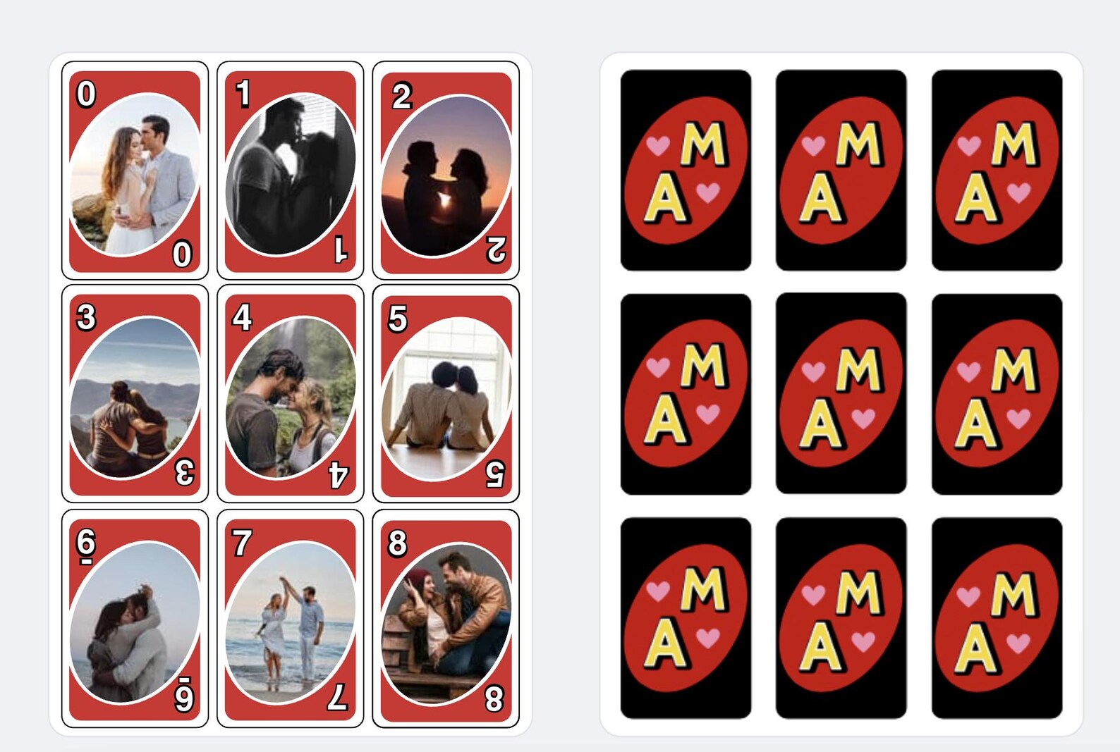 Custom Photo UNO Card Game – Personalized Family Gift (printable) - Etsy