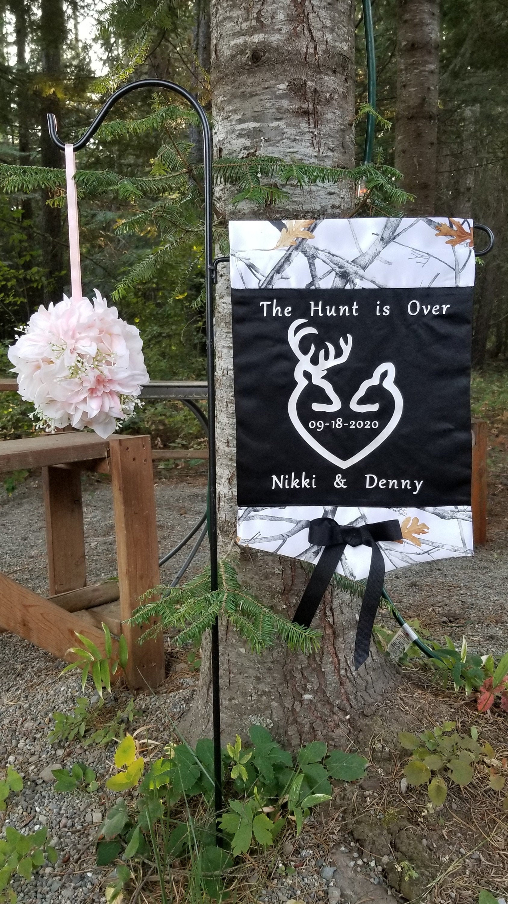 Camo Wedding Flag, Wedding Decor, Wedding Sign, Flag, Keepsake Wedding ...