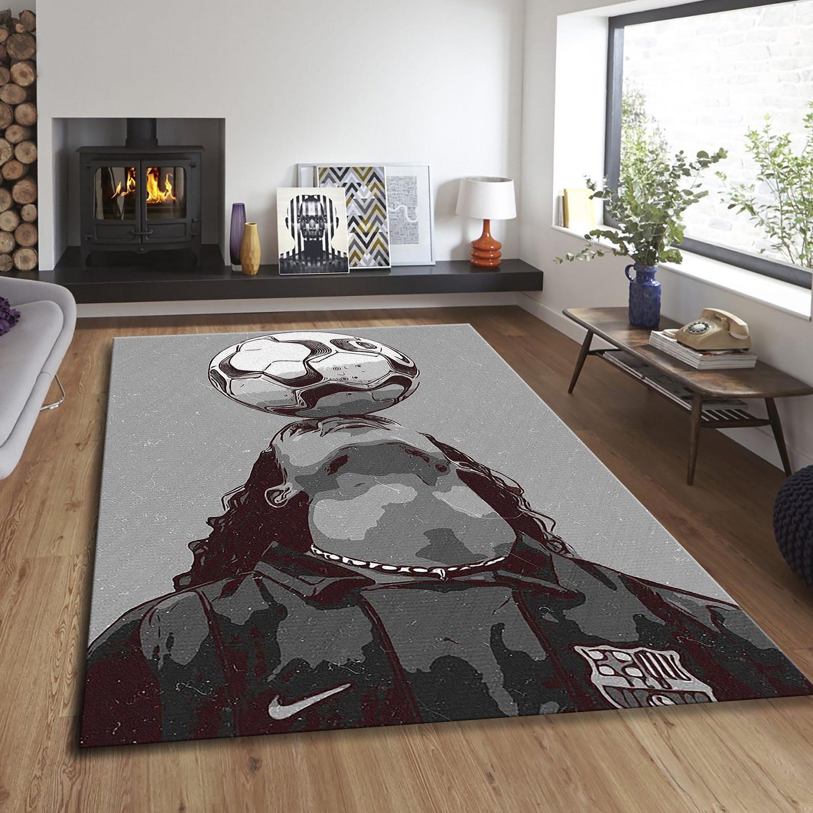 Ronaldinho Rug, Legendary Barcelona Era Soccer Rug – Inspired Football ...