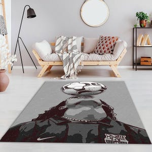 Ronaldinho Rug, Legendary Barcelona Era Soccer Rug – Inspired Football ...